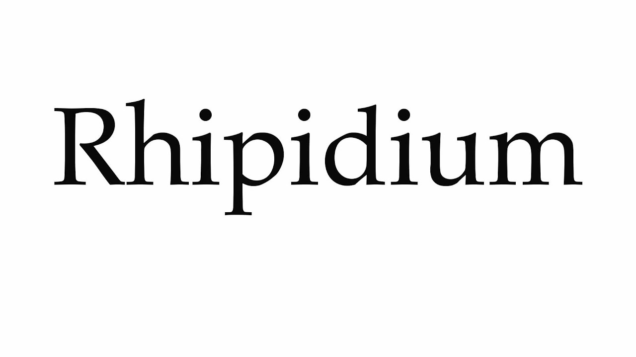 How to Pronounce Rhipidium - YouTube