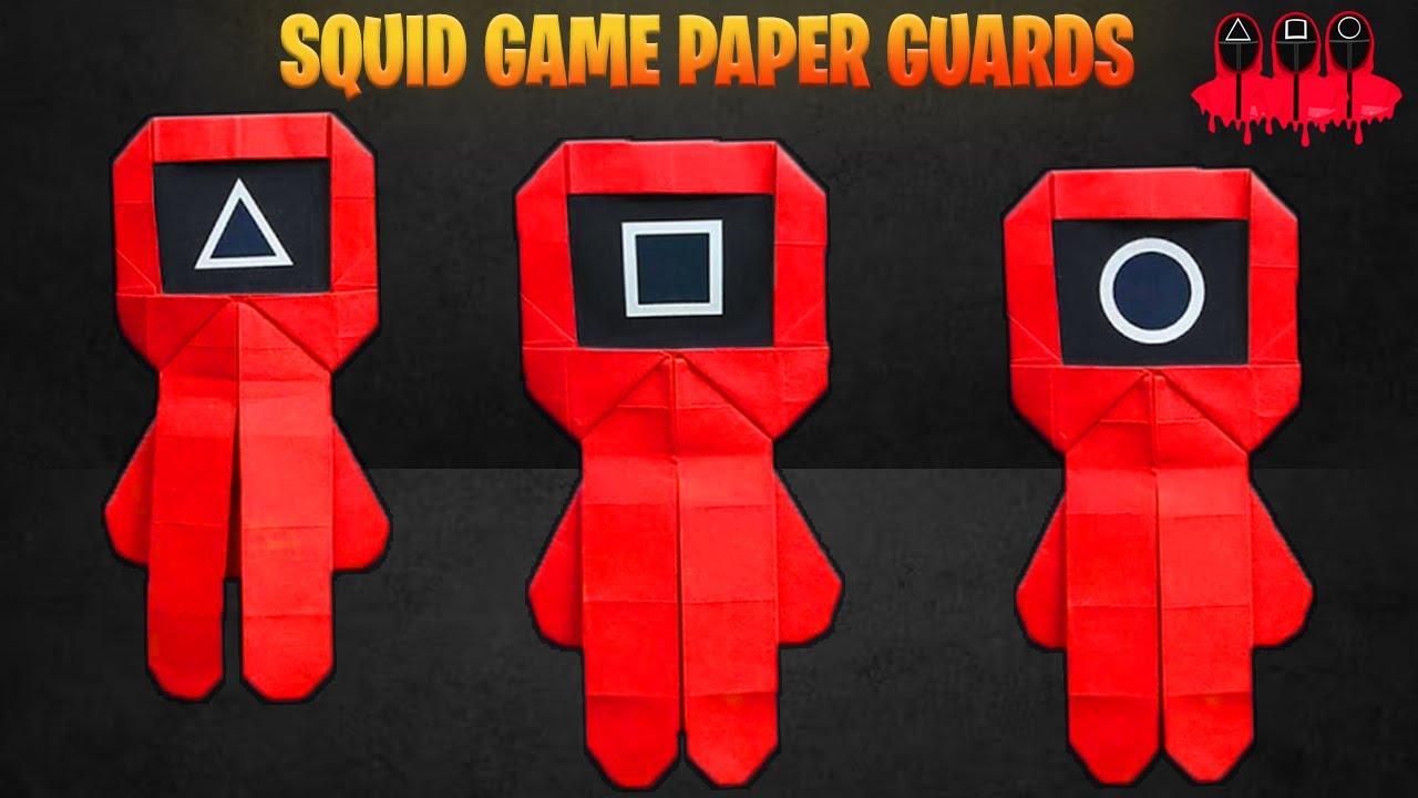 Squid Game Paper Guard Craft DIY | How to Make Squid Game Craft ...