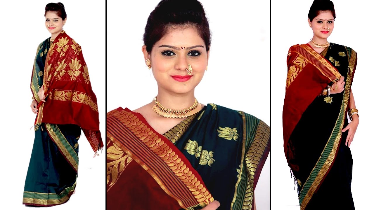 How to Drape a Saree: Maharashtrian Style - YouTube