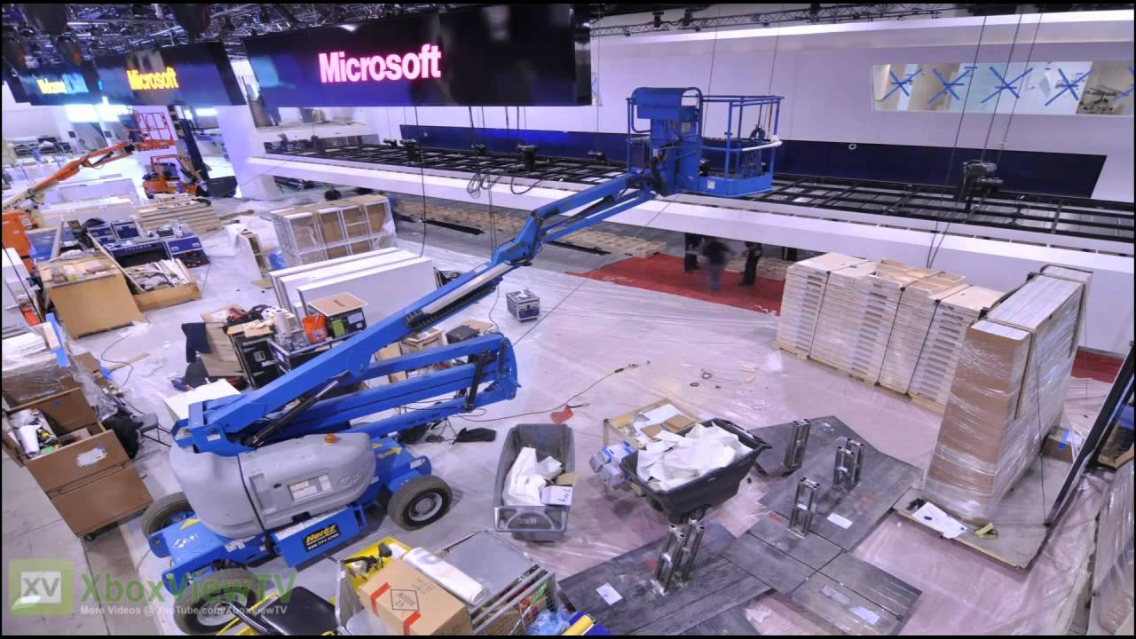 CES 2012: Building the Microsoft CES Booth - Time Lapse - YouTube