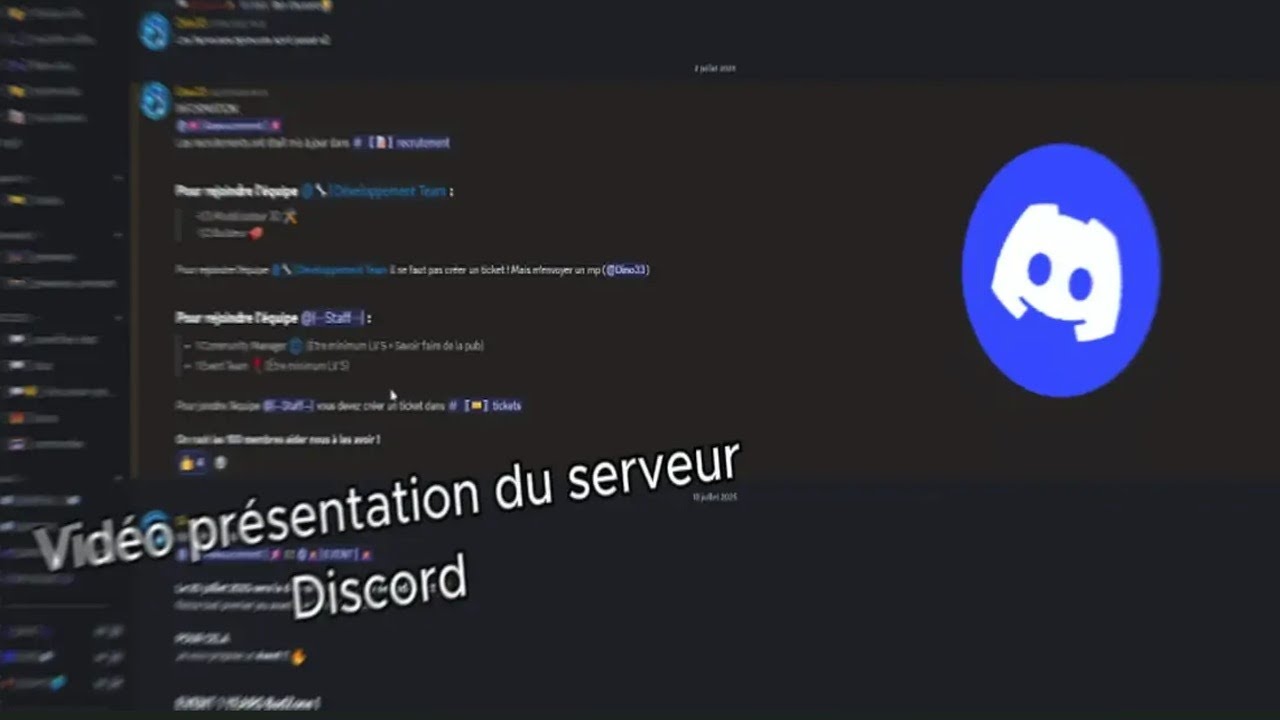 Vidéo de présentation du serveur Discord ! Lien dans la bio - YouTube