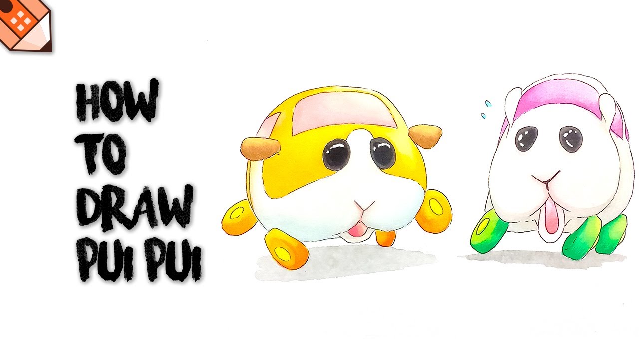 How to draw Pui Pui | Water color | Tutorial | Art Iscool - YouTube