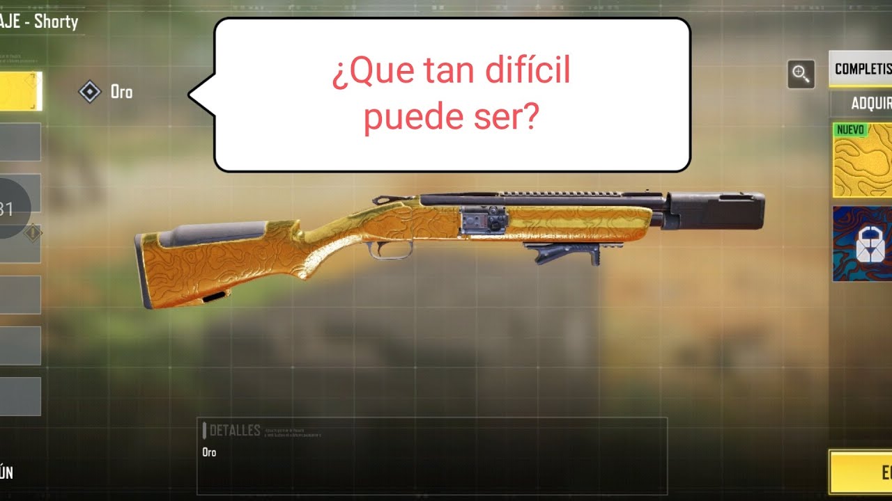 Sacando el camuflaje de Oro de la Shorty en el modo Hardcore Hold - COD Mobile - YouTube