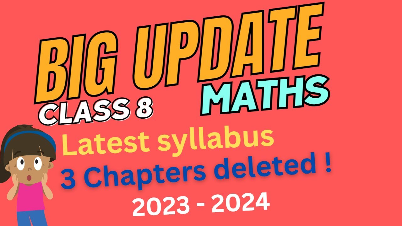 CBSE class 8 Math | Latest syllabus | 2023 - 2024 | deleted portion ...