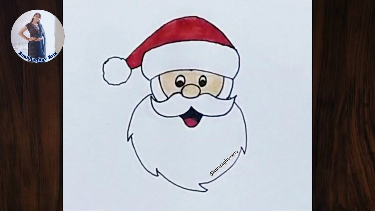 Santa Claus Easy Drawing/ Christmas Drawing/ How to Draw Santa Claus ...