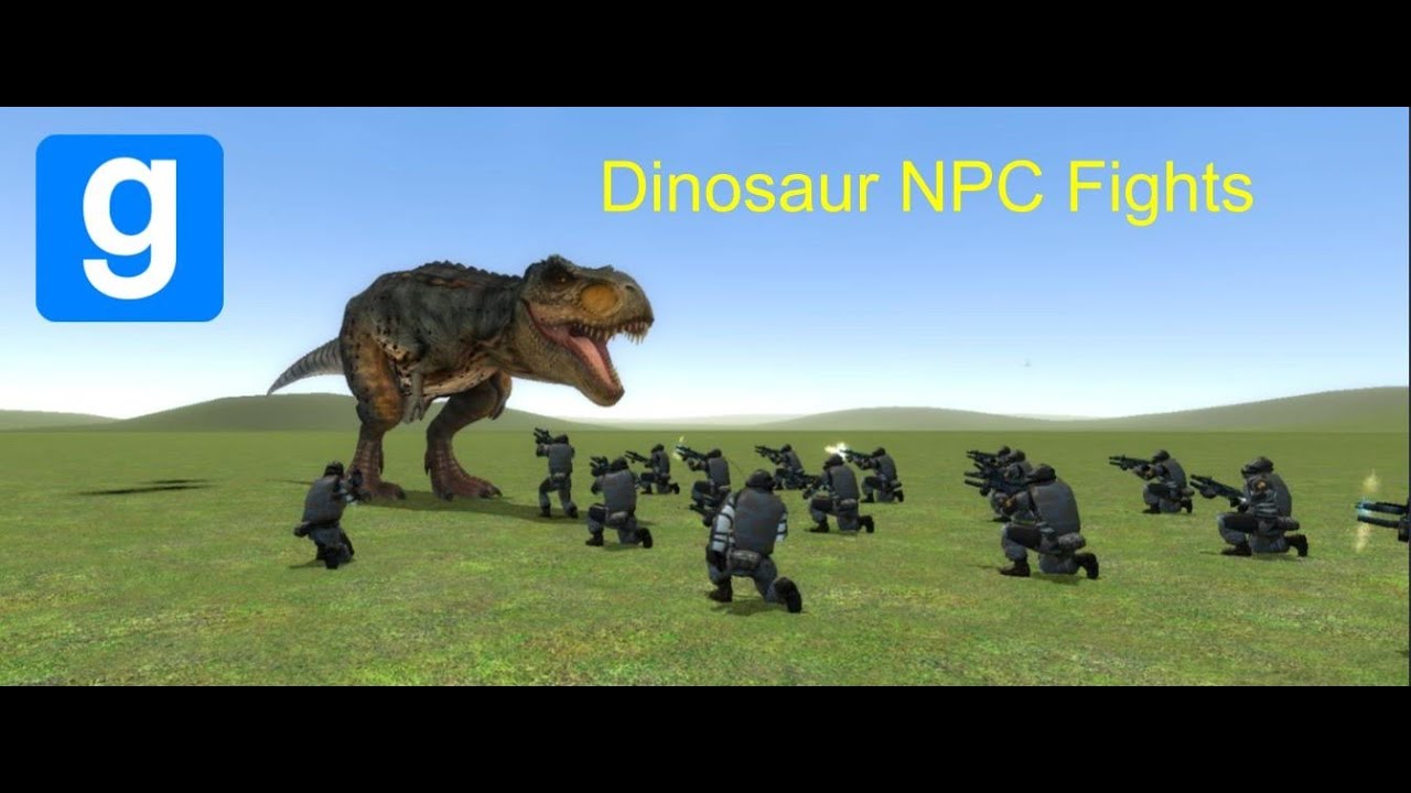 Gmod Battles: Dinosaur Island NPC Fights - YouTube