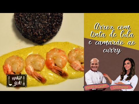 ARROZ COM TINTA DE LULA COM CAMARÃO AO CURRY | MANGIA BENE