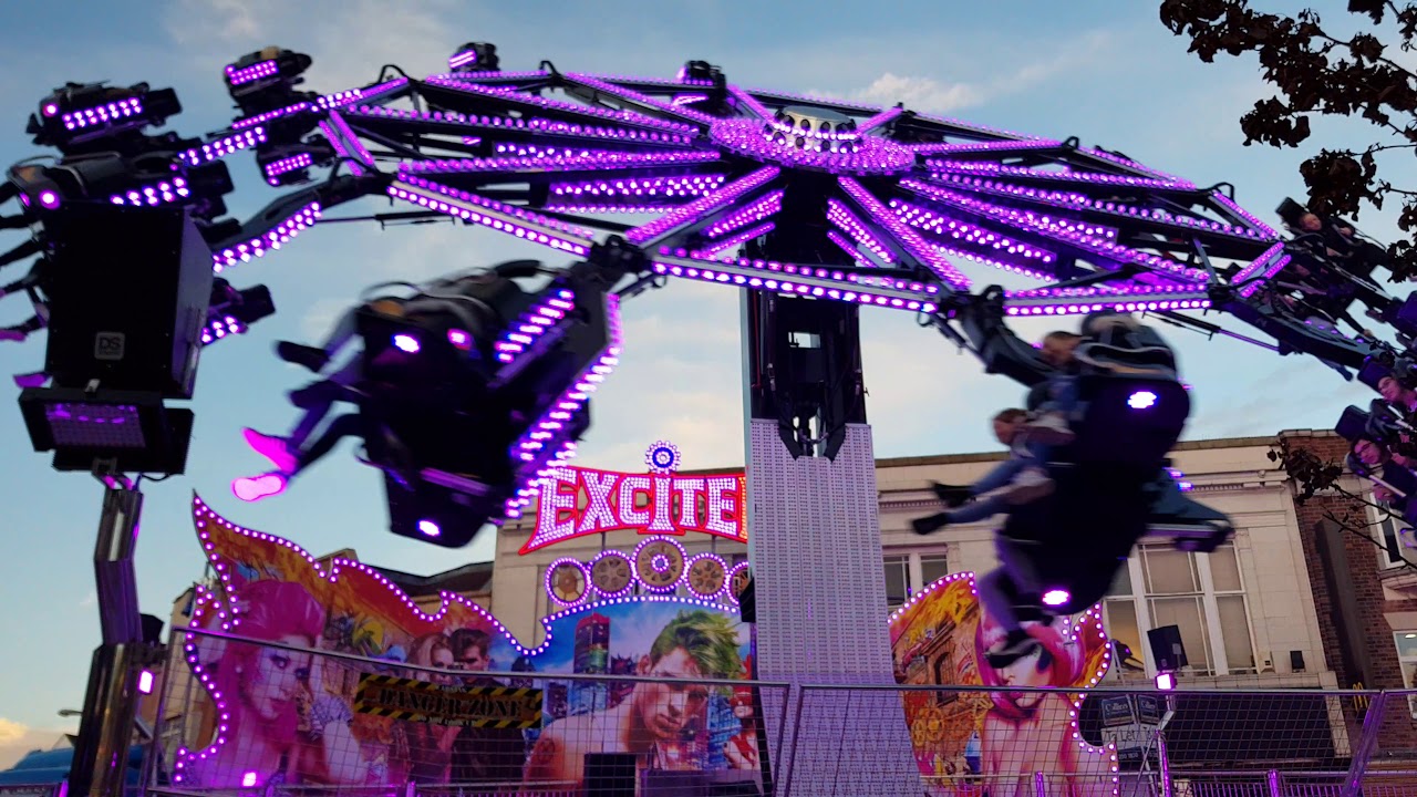 Crows Exciter ride at Loughborough fair 2018 - YouTube