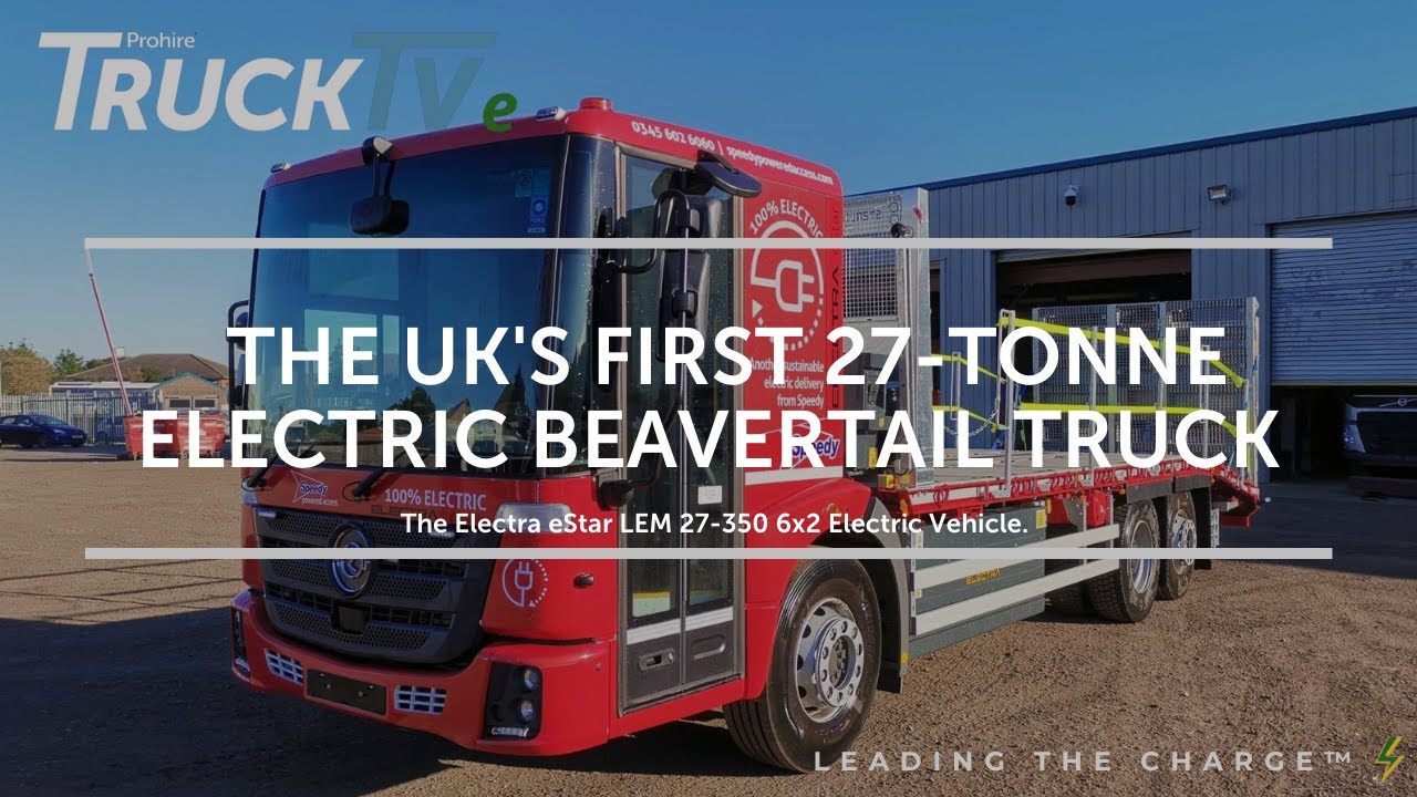 ProGreen - The UK's First 27-Tonne All-Electric Beavertail - The Electra eStar ⚡ - YouTube