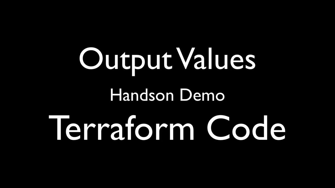 Terraform Output Values Hands On Demo - YouTube