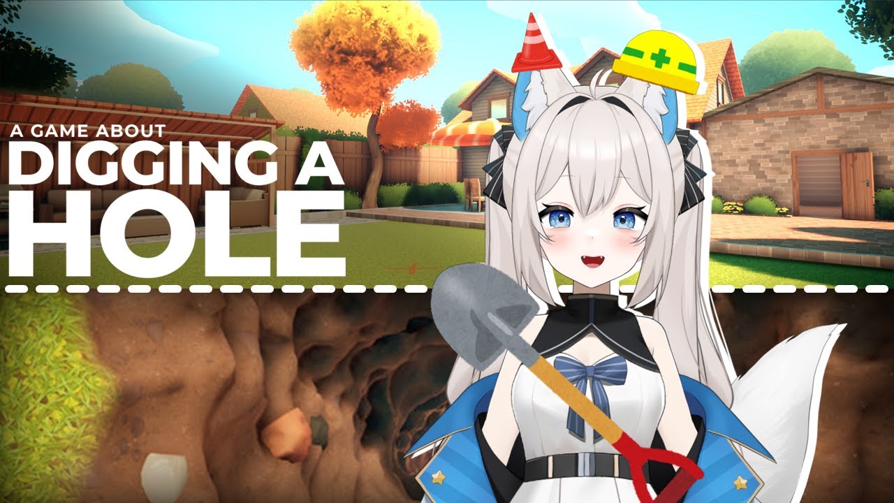 【A Game About Digging A Hole】 💫 Getting my paws dirty!! Time to dig a hole!! 🦊 Kon kon!! 💙 【Yuni ...