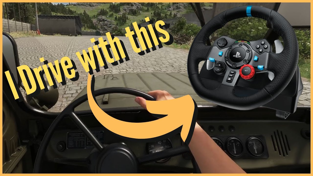 Driving in Arma Reforger with my Logitec Steering wheel - YouTube