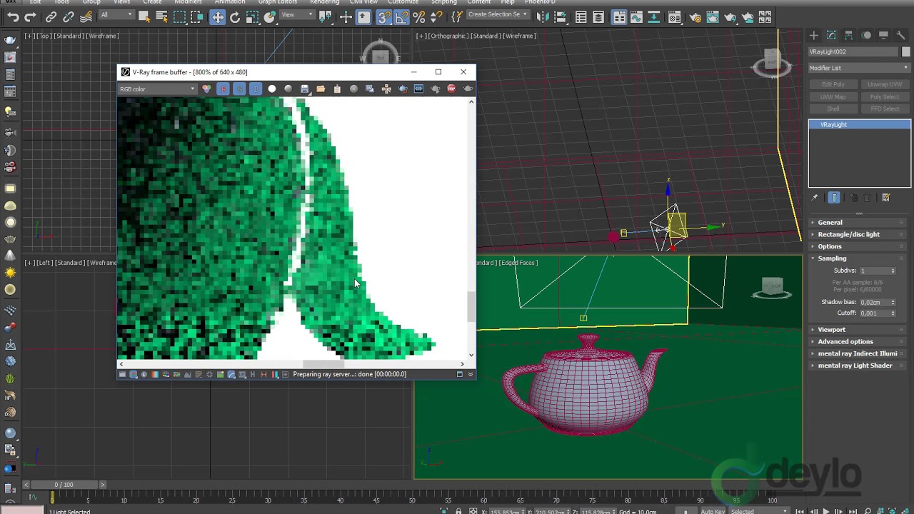 8 VRayLight Subdivs, Shadow Bias, Cutoff - YouTube