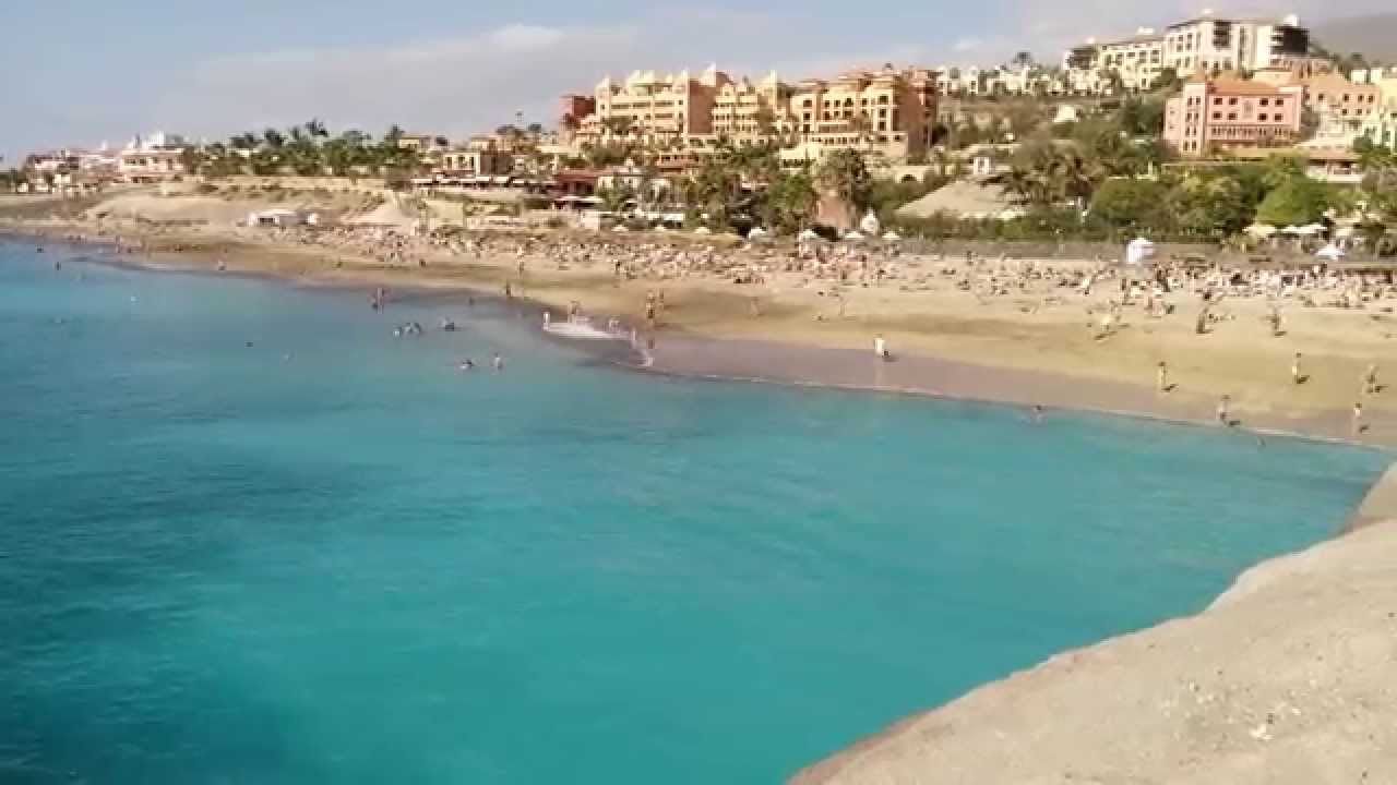Beautiful beach at Costa Adeje Tenerife - YouTube