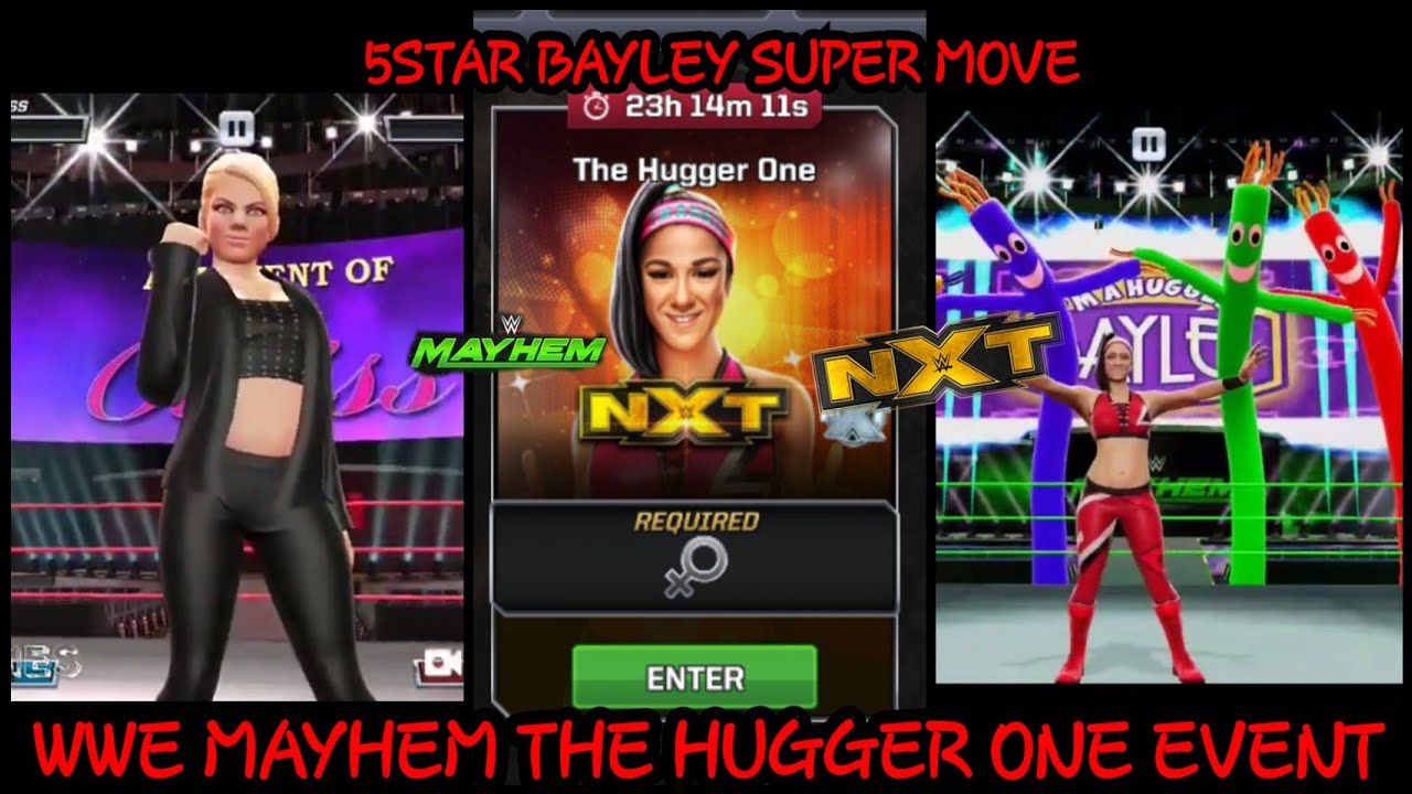WWE Mayhem The Hugger One Event|||5Star Bayley Super Move - YouTube