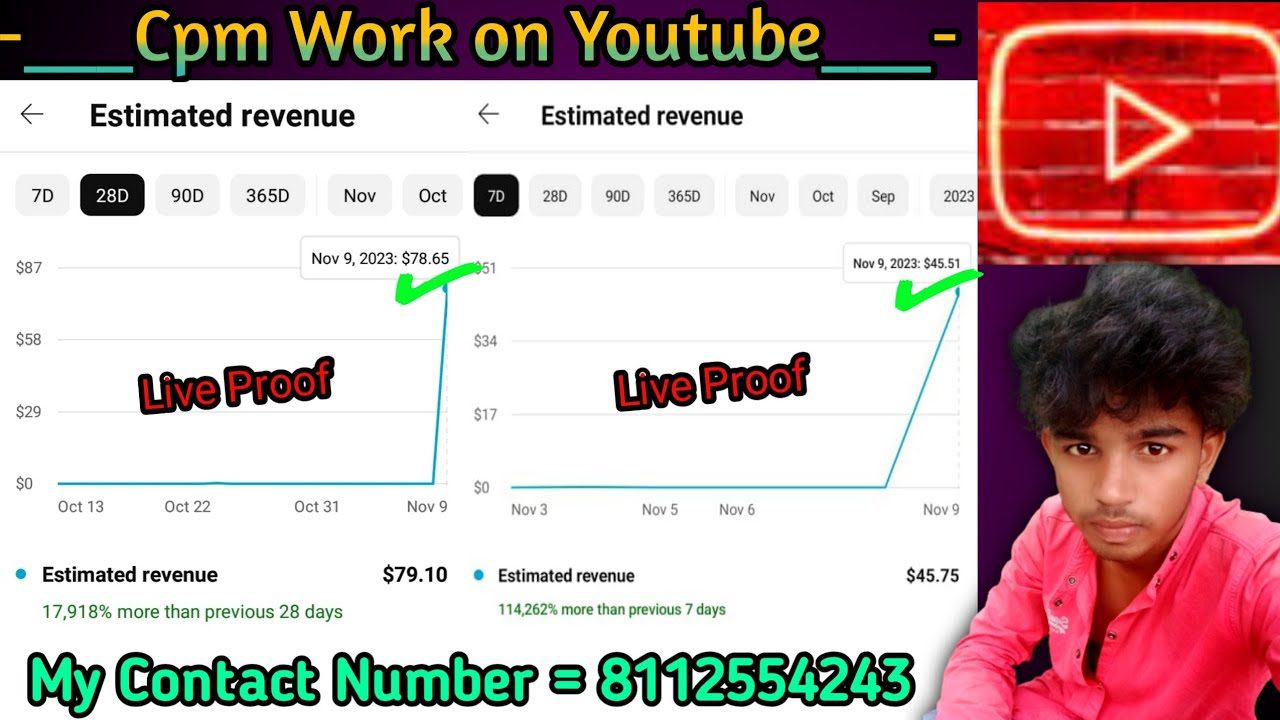 Cpm Work on Youtube 🤑 1 din me 100 doller💲cpm work pc trick💰 cpm work new trick 2023😈 u tech ...