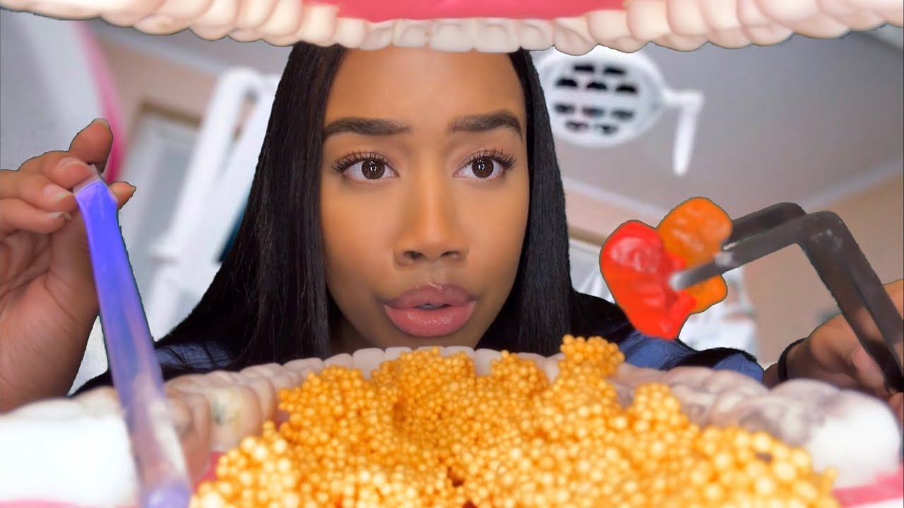 ASMR Dentist Cleans Your Teeth & Eats The Candy Out Of It 🦷🍫ASMR ...