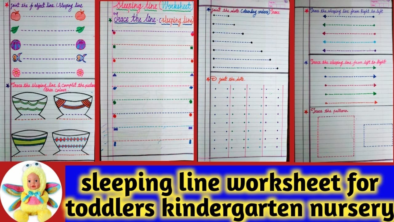 Sleeping line / diy worksheets / worksheets for toddlers kindergarten ...