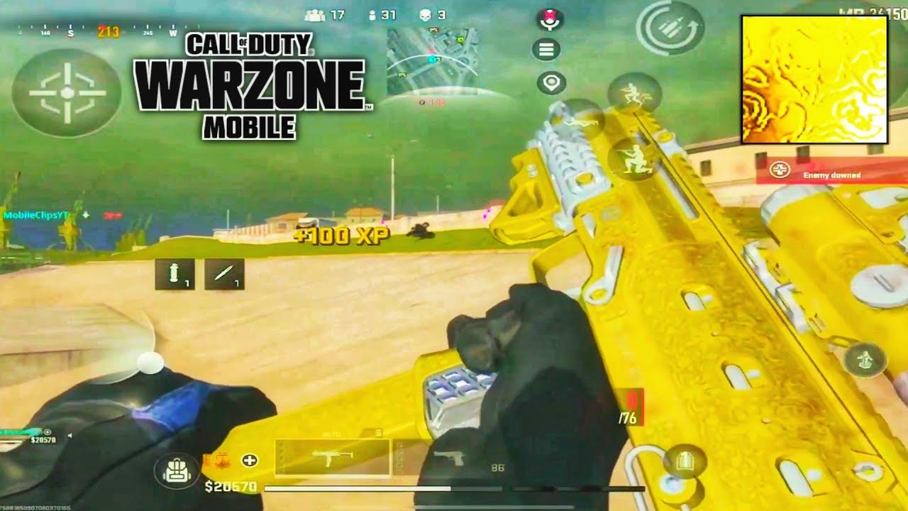 Warzone Mobile Gameplay - First Gold Camo Gameplay Cod Warzone Mobile - YouTube