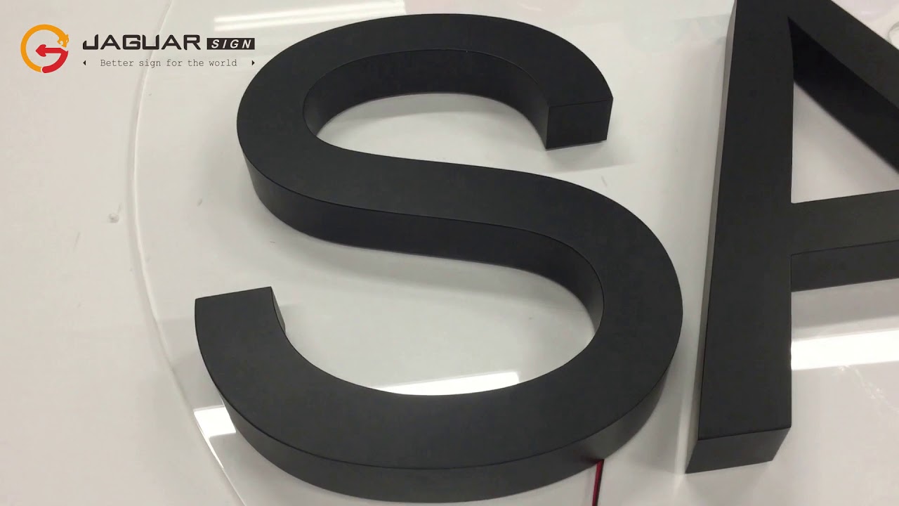 Manufacturer Custom Black Stainless Steel Back Lit Letter Sign Black ...