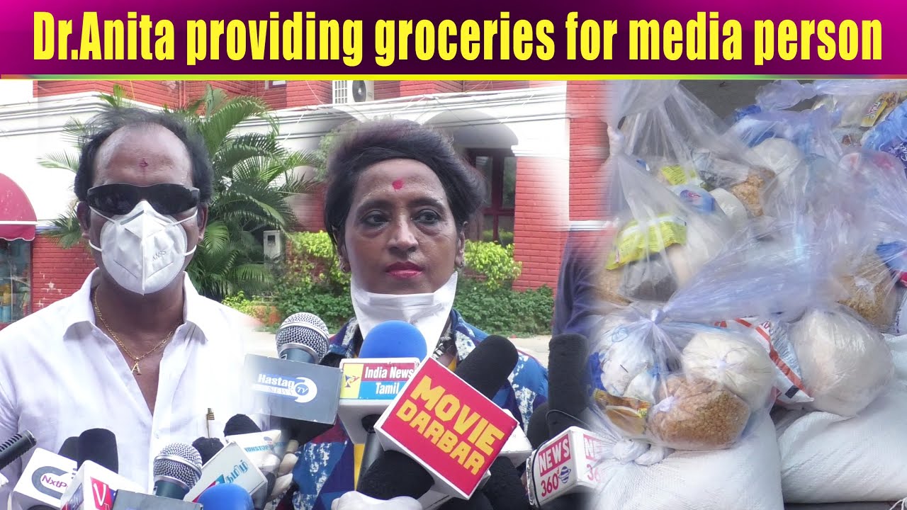 Dr.Anita ramesh providing groceries for media persons | CINE EXPRESS ...