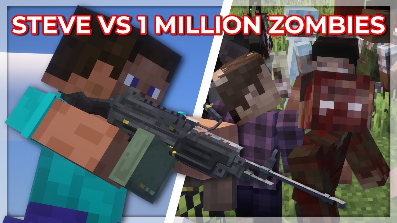 Steve VS 1 MILLION Zombies - YouTube