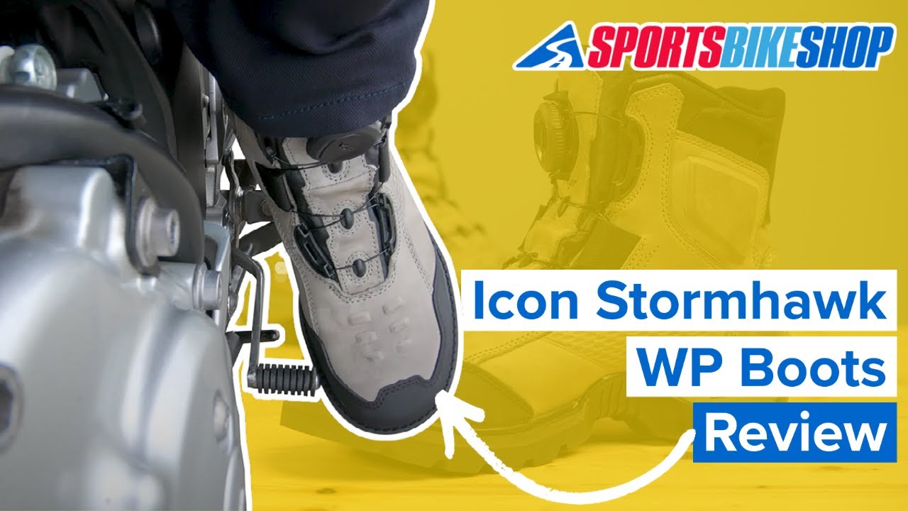 Icon Stormhawk Waterproof motorcycle boots review - Sportsbikeshop ...