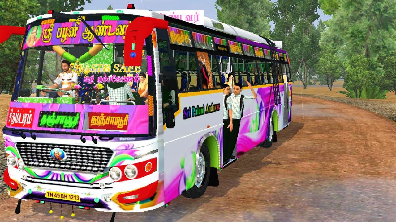 Sri Palani Andavar🎀💥| TN Private Bus Driving | Bus Simulator Indonesia ...
