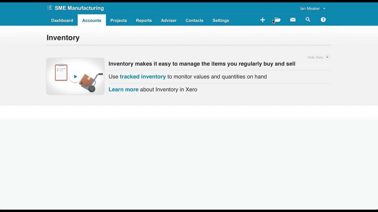 Xero Manufacturing - Method 2 Part 1 - Adding tracked and untracked ...