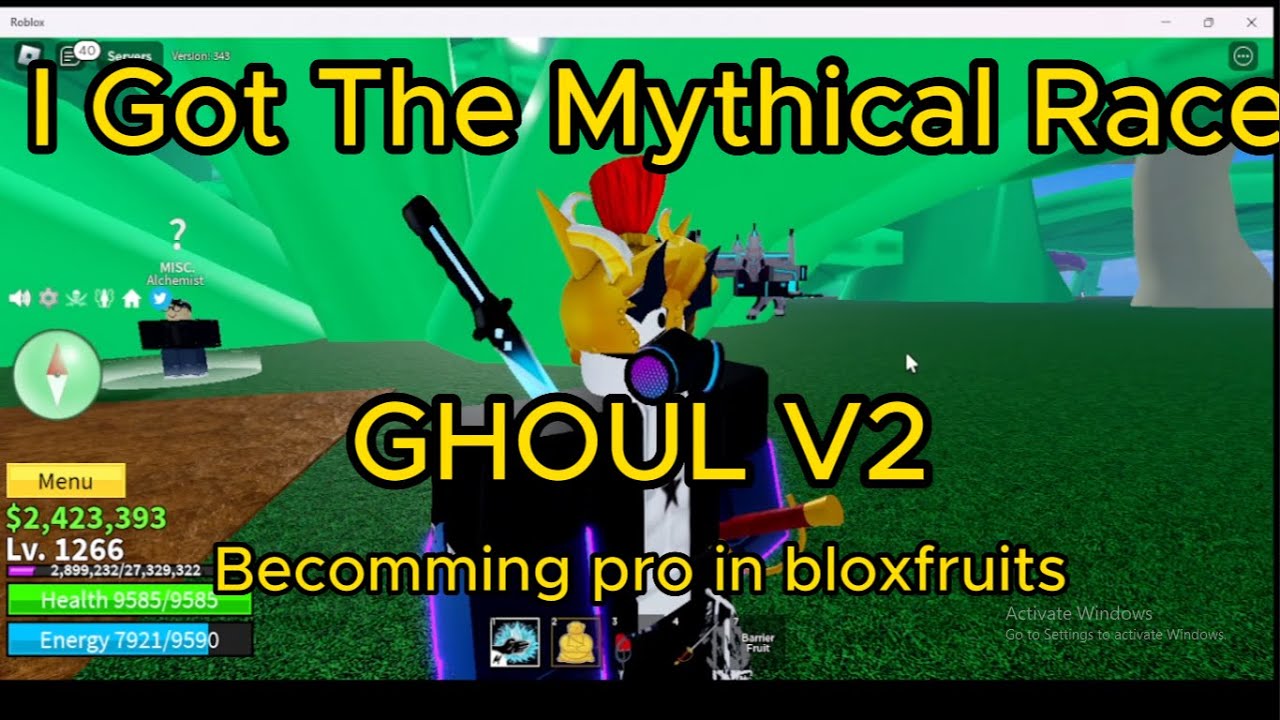 Getting The Ghoul Race V2 And Becoming The King Of Night In Bloxfruits ...