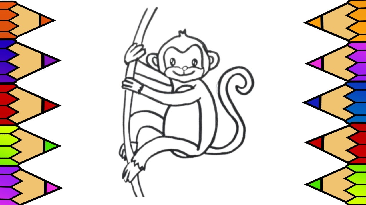 Monkey drawing easy step by step || How to draw a Monkey - YouTube