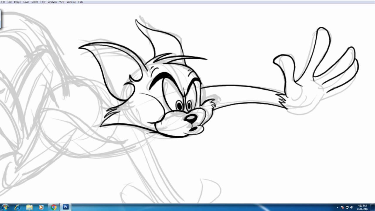 how to draw tom - YouTube