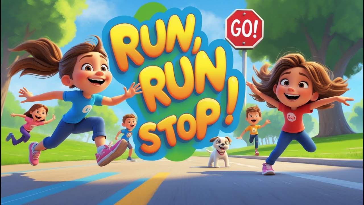 🏃‍♂️ Run, Run, Stop! | Fun Action Song for Kids 🎶🚦- LaLaLoom Nursery ...