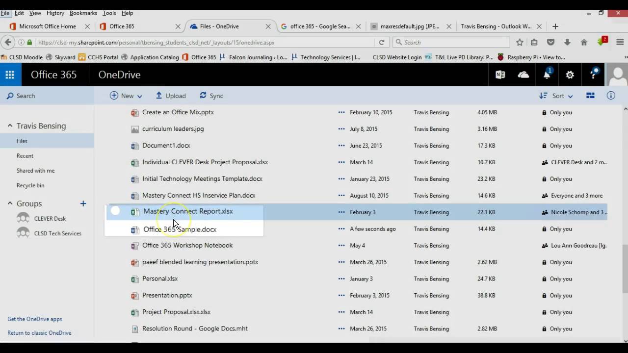 Creating a Document in Office 365 - YouTube