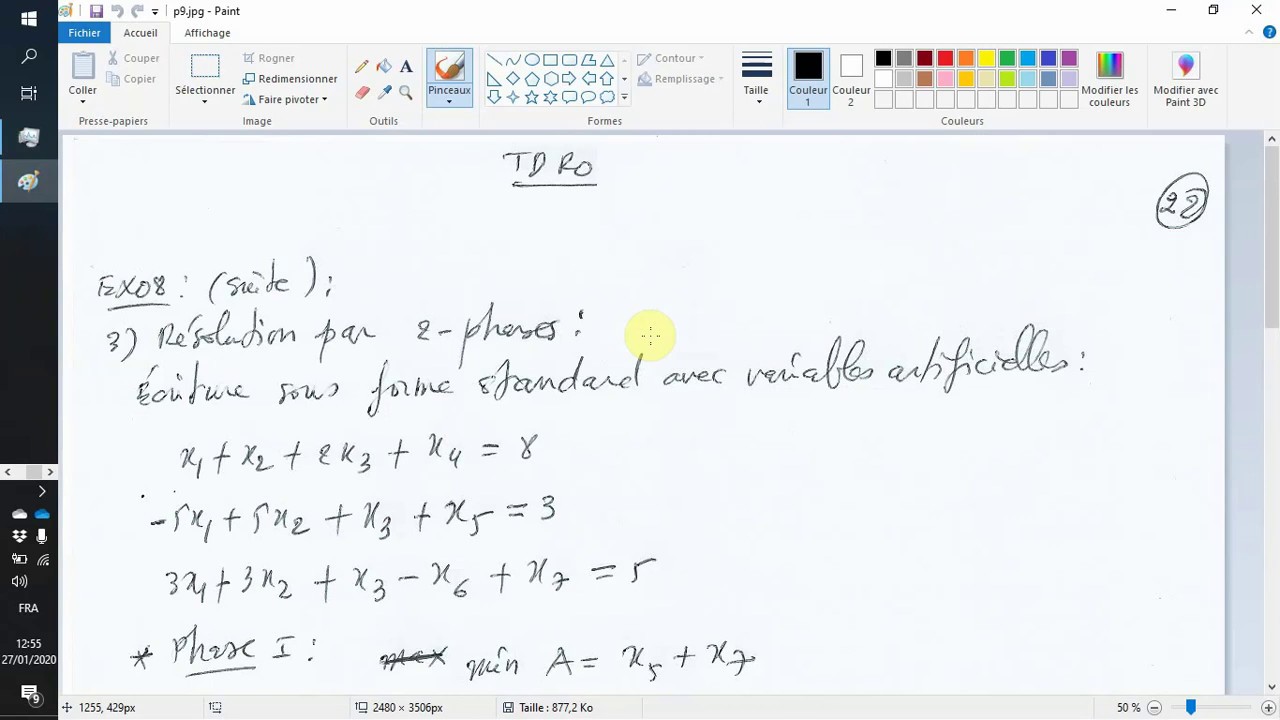 Simplexe : Méthode à 2 phases - YouTube