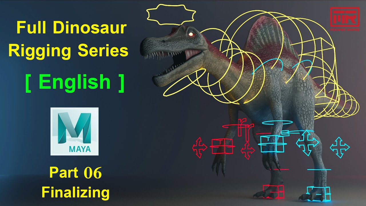 Dinosaur Rigging In Maya Part 06 | Rigging Finalizing | English - YouTube