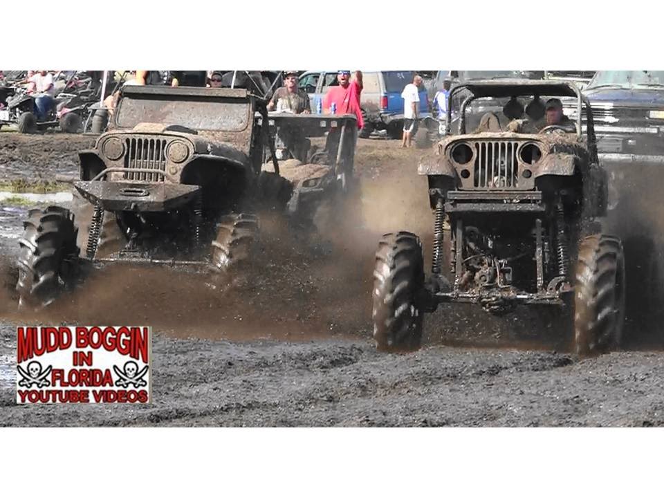 Jeep Wrangler Mega Truck ... Mud Drag Race. - YouTube