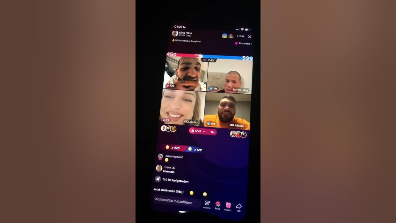 Engelgesicht + Barrelo + Cici + Mo Abdallah TikTok Live Stream 29.November 2022 STREIT CICI vs ...