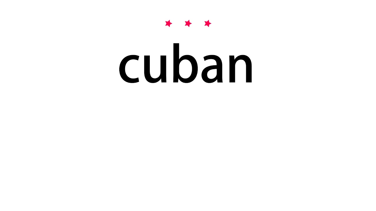 How to pronounce cuban - Vocab Today - YouTube
