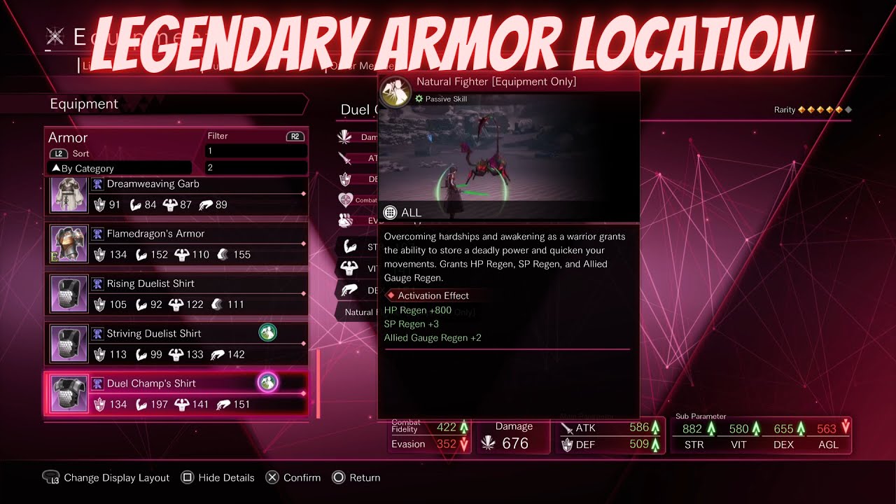 Sword Art Online Last Recollection Legendary Armor Location(Complete 20 ...