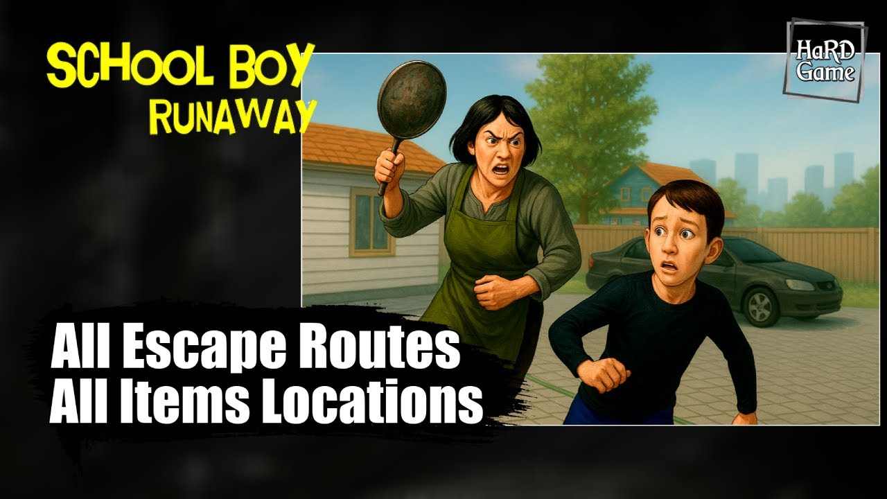 Schoolboy Runaway — All Items Locations and All Escape Routes - YouTube