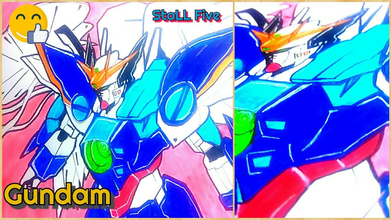 How to draw gundam wing zero - dessiner gundam wing zero - YouTube