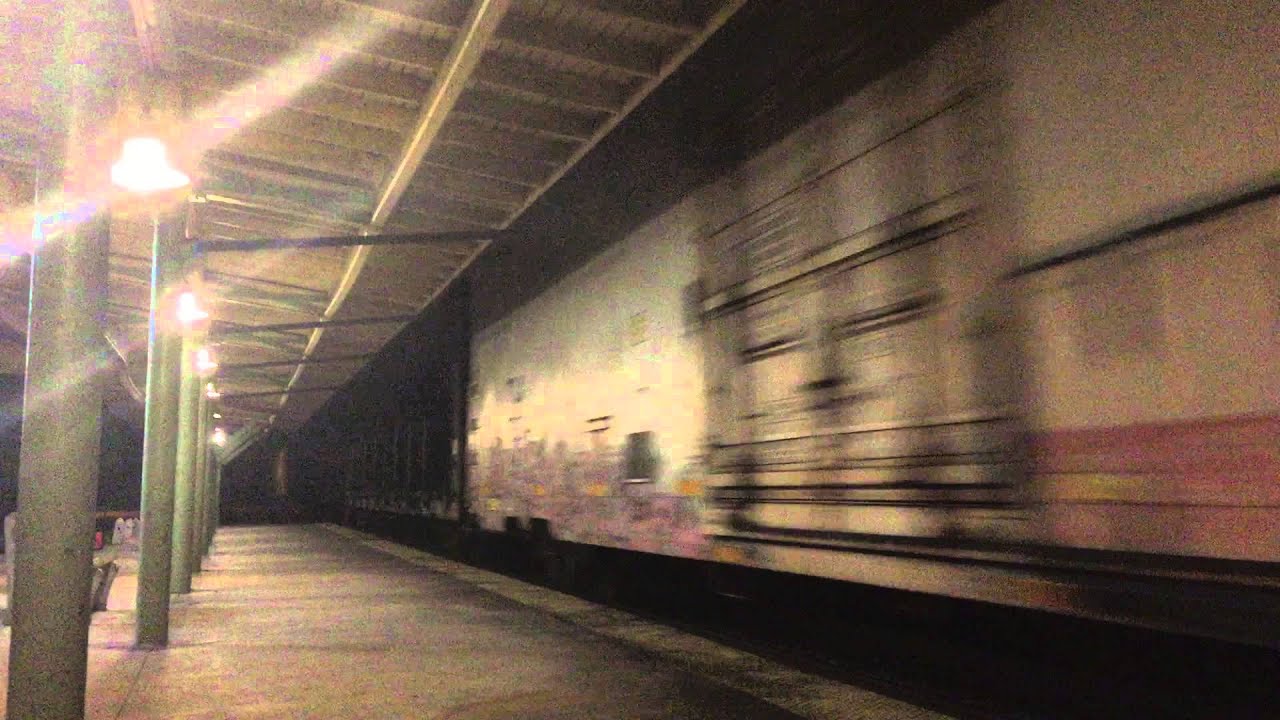 Q456-22 heading north to waycross ga through deland amtrak station ...