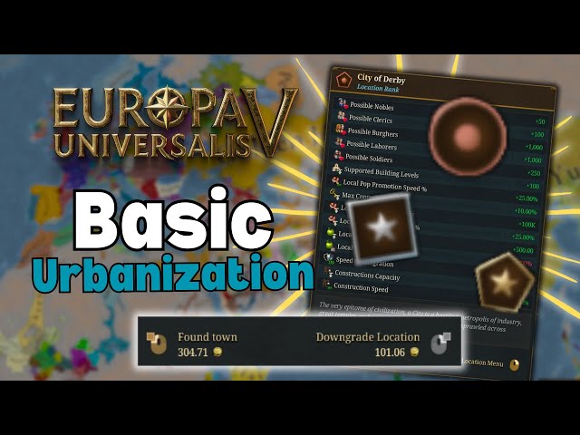 EU5: Basic Urbanization Guide for Beginners | Vortex Gaming