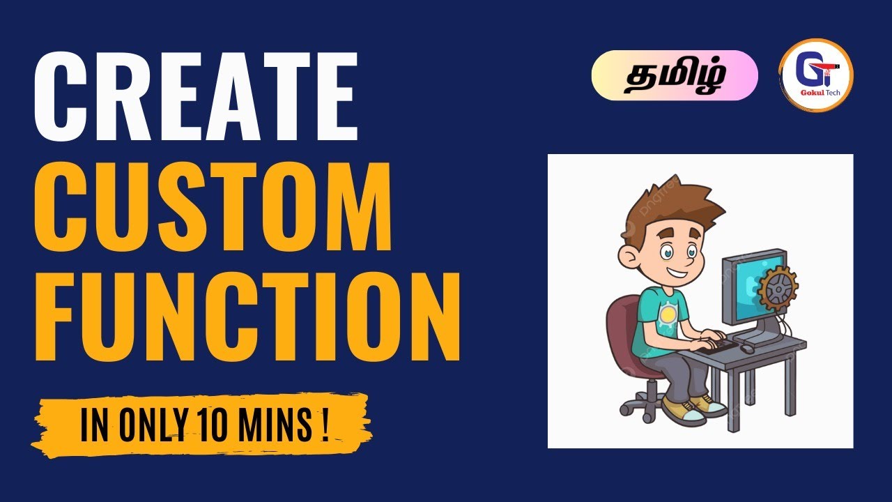 Create Custom Function On Excel In 10 Mins Gokul Tech Youtube 5830