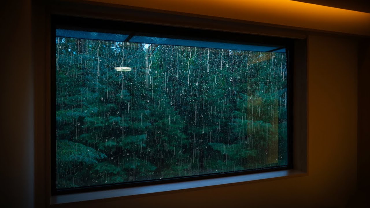 Rain & Thunder Sounds on Window | Deep Sleep, Focus & Stress Relief ...