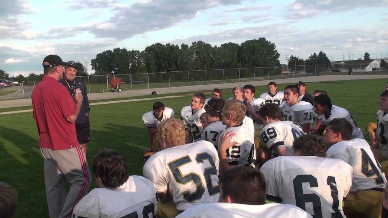 Coach Jack Harbaugh addresses the 2013 Ozaukee Warrior Football Team ...