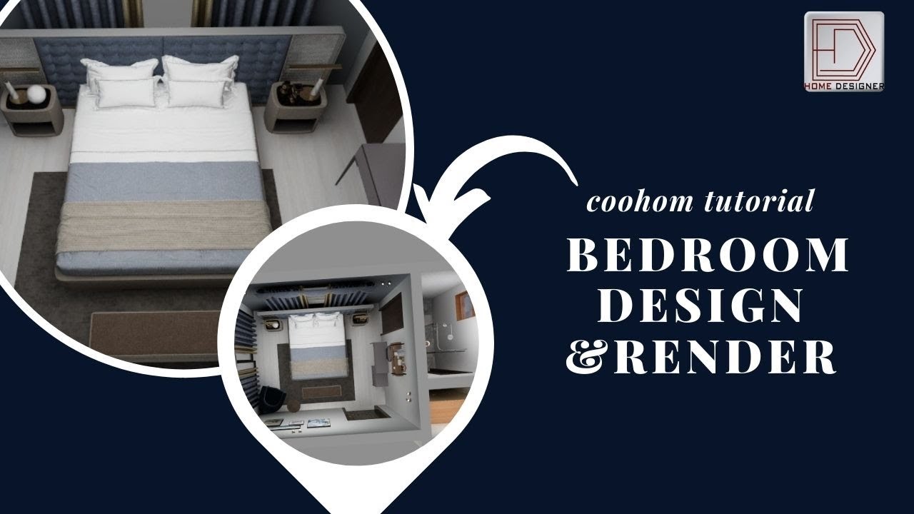 How to make 3d bed room design in coohom | how to render room |interior ...