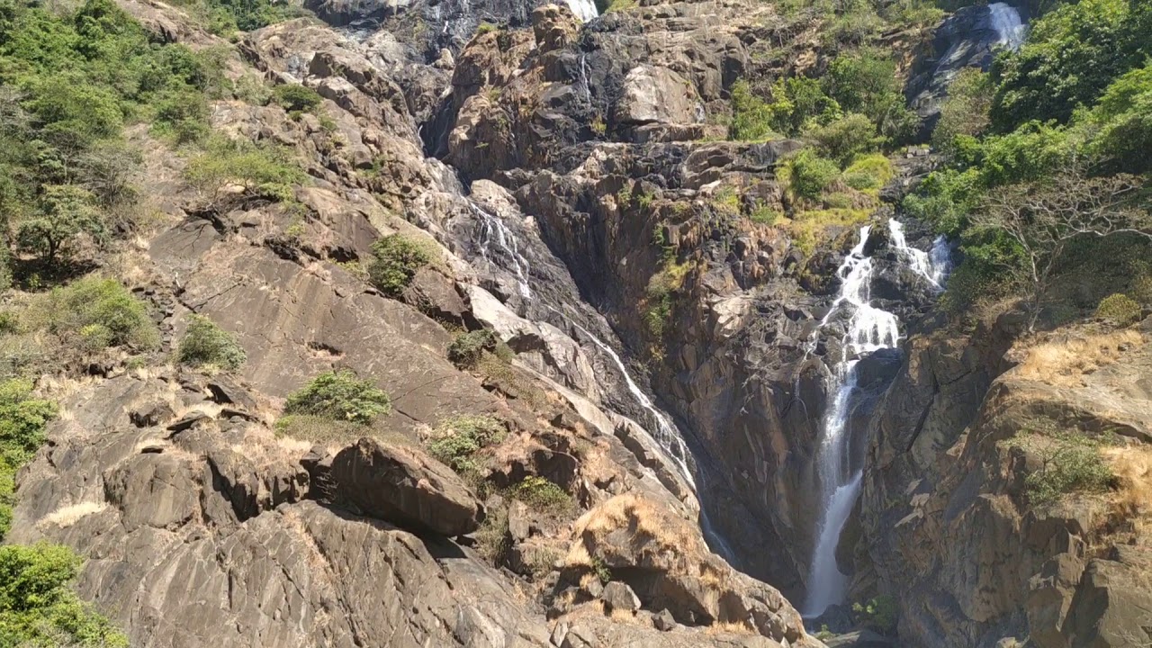 Dudhsagar Falls from Train in the Month of February - YouTube