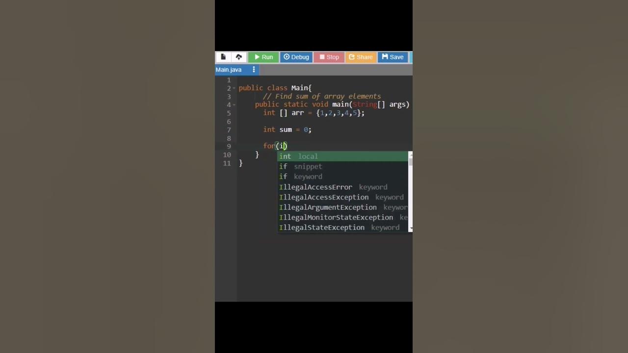 Find Sum Of Array Elements 💫🌍 Programing Java Software Shortsfeed Coding Javacoding Youtube